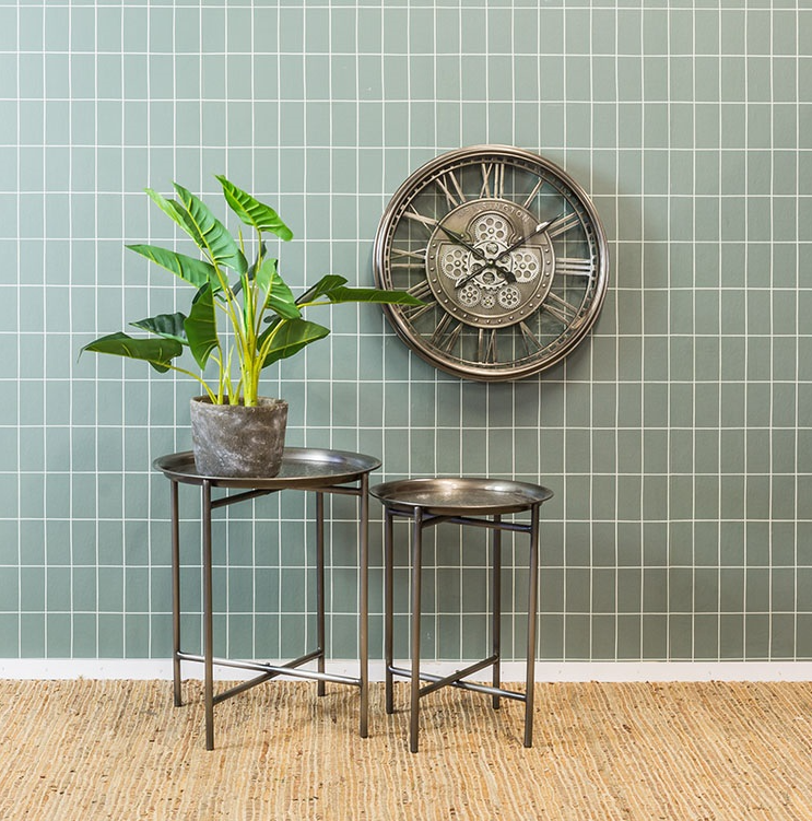 Radar wandklok rond "Levi" silver metaal Ø 53.5 cm – Wandklokkengigant.nl